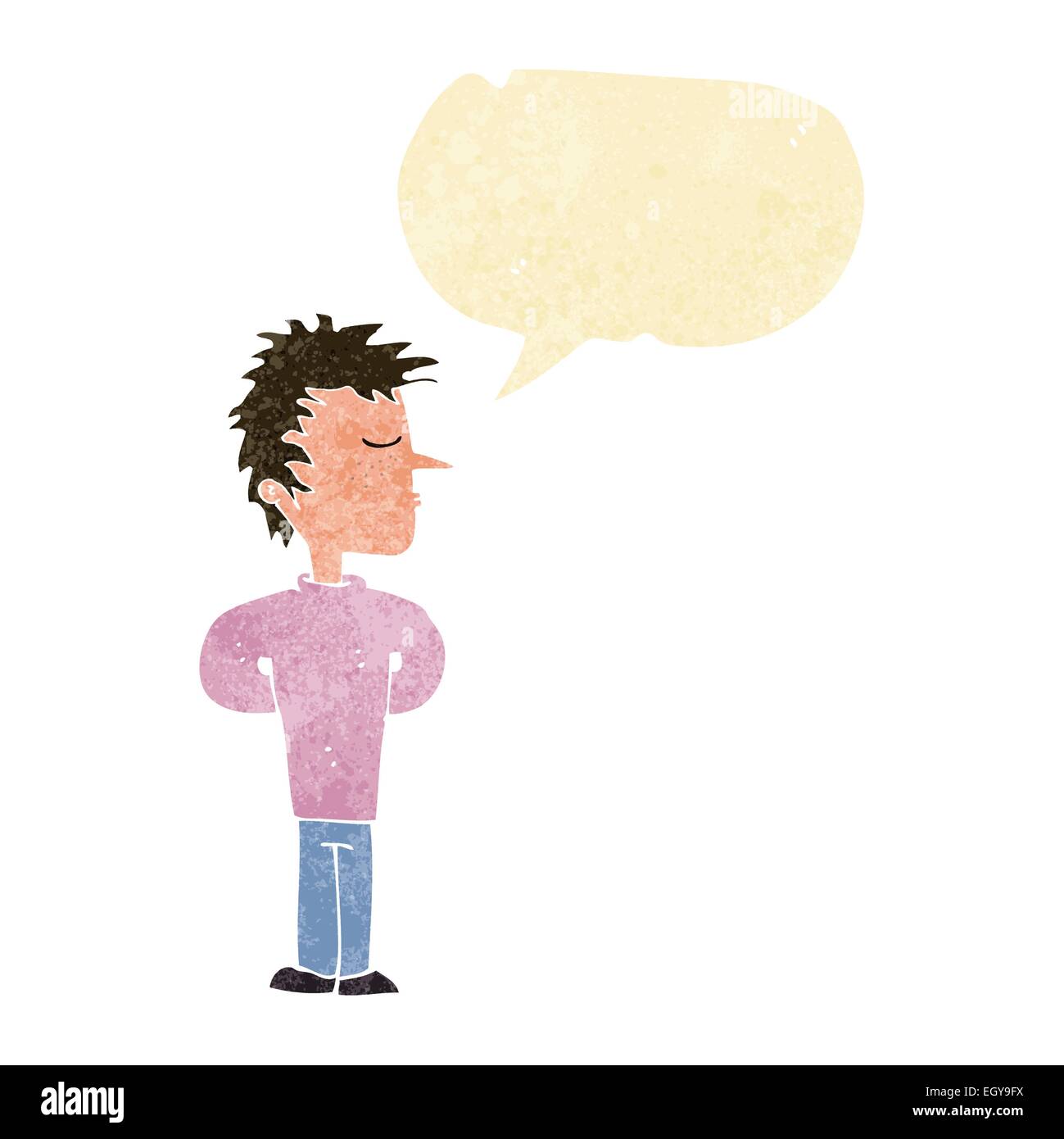 cartoon man ignoring with speech bubble Stock Vector Image & Art - Alamy