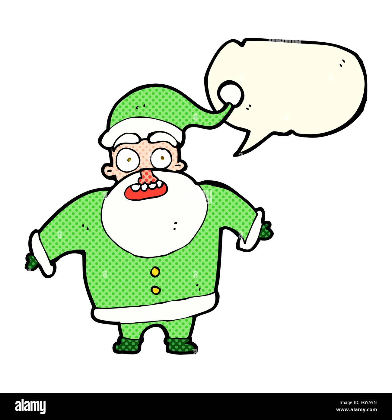 cartoon shocked santa claus with speech bubble Stock Vector Image & Art ...