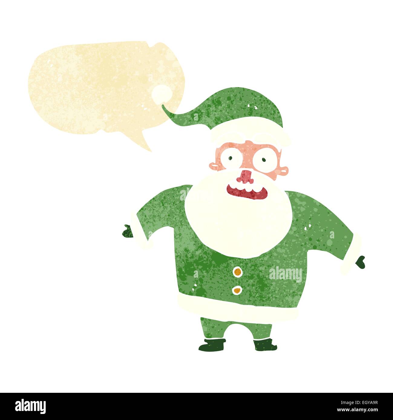 cartoon shocked santa claus with speech bubble Stock Vector Image & Art ...