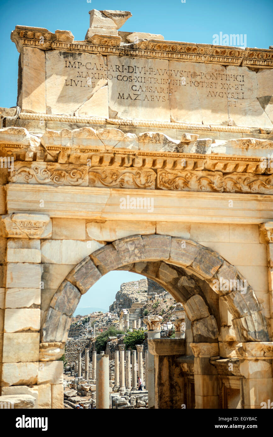 Turkey, Ephesus, gate of Agora Stock Photo - Alamy
