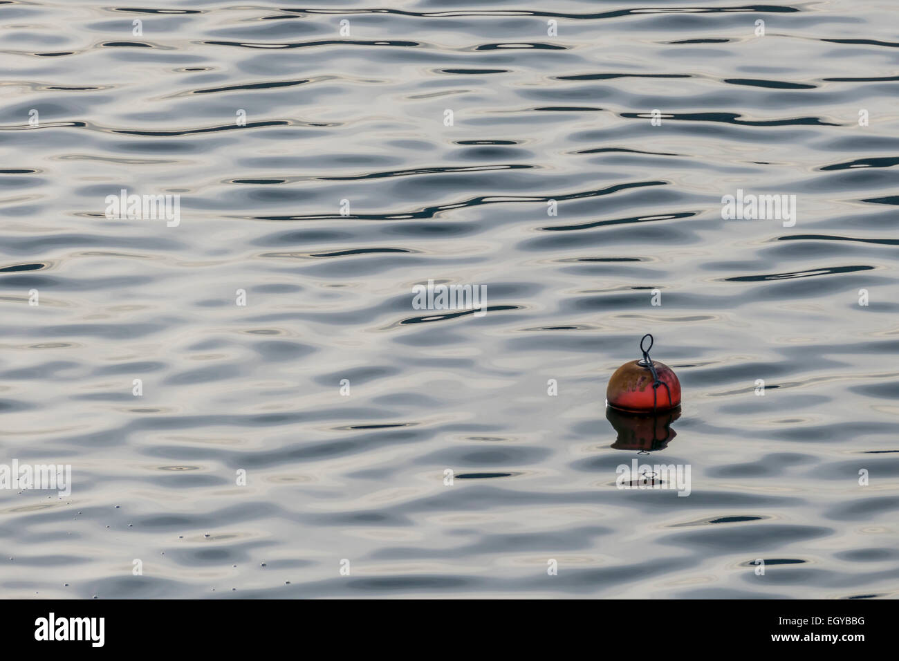 Buoy on water surface of a lake Stock Photo - Alamy