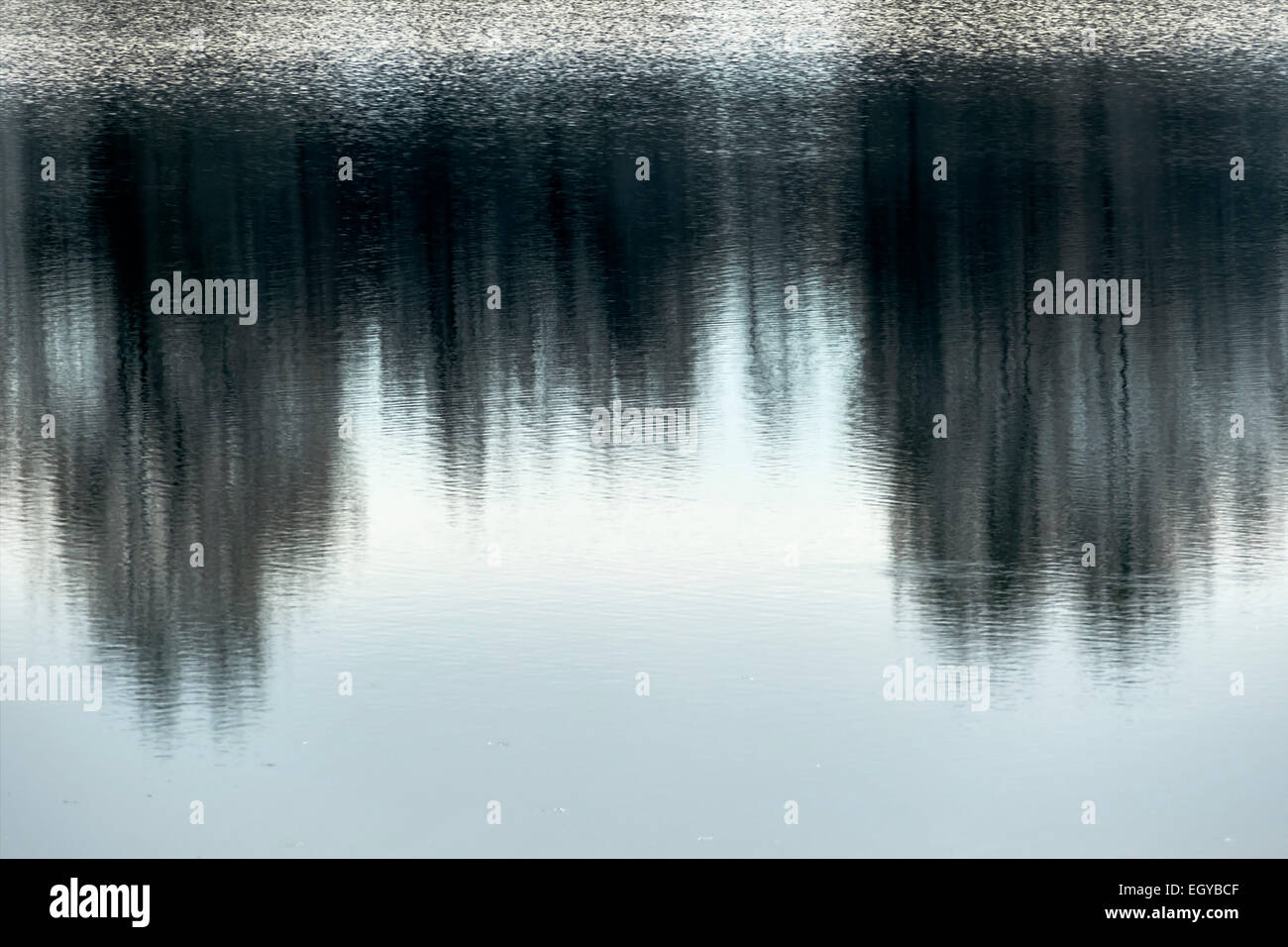 Water reflection on a lake Stock Photo - Alamy