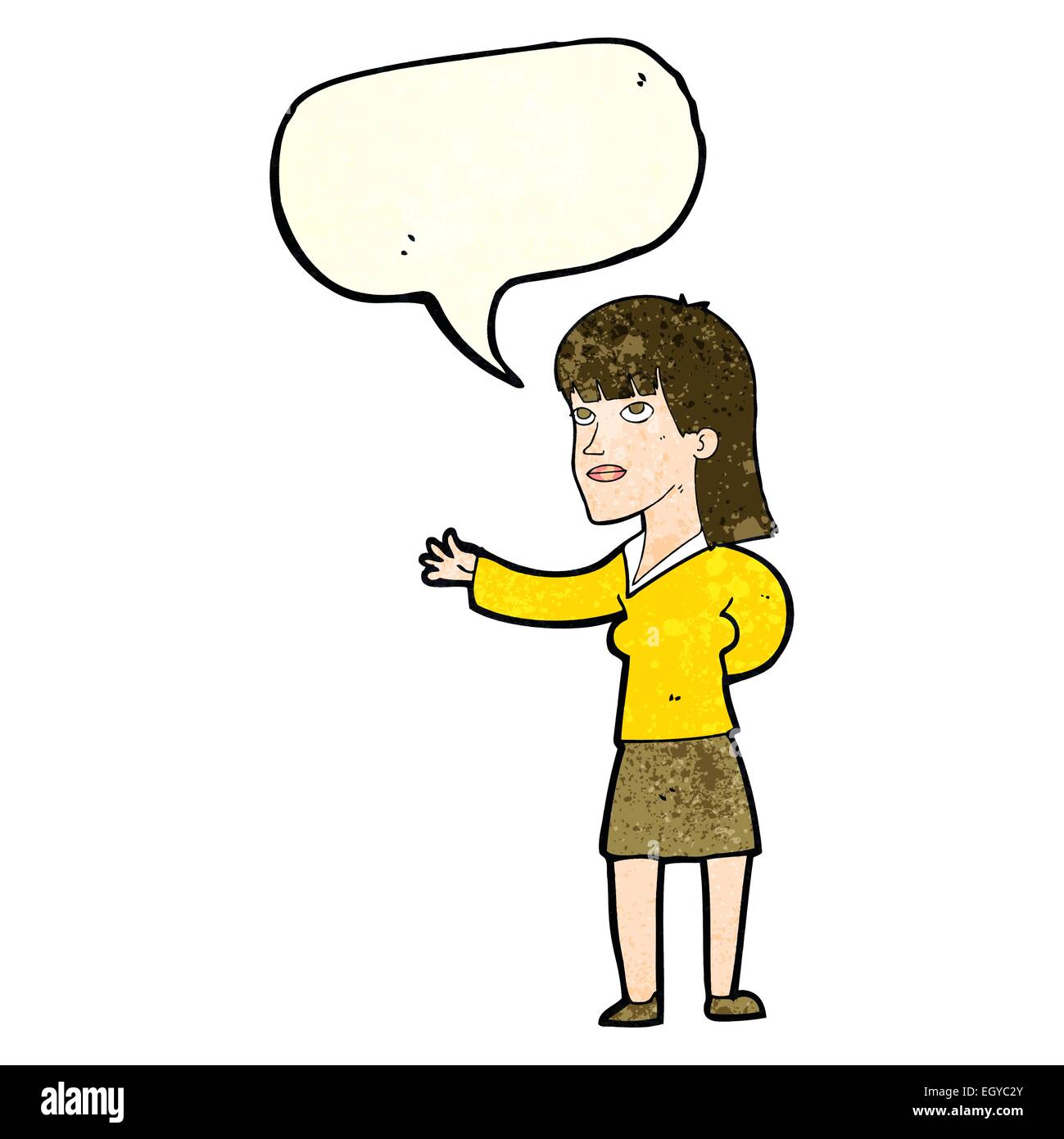 cartoon woman explaining with speech bubble Stock Vector Image & Art ...
