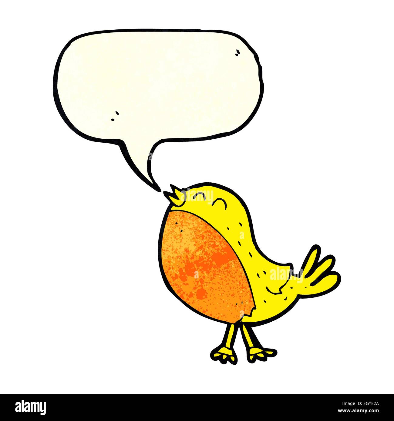 cartoon singing bird with speech bubble Stock Vector Image & Art - Alamy