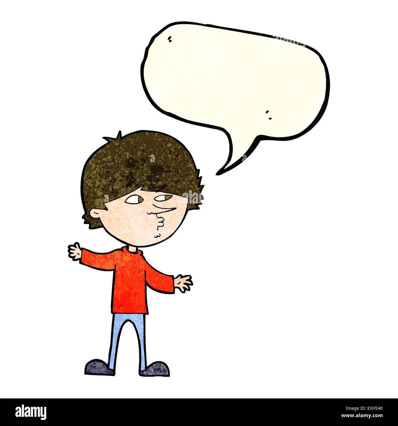 Cartoon boy wondering bubble hi-res stock photography and images - Alamy