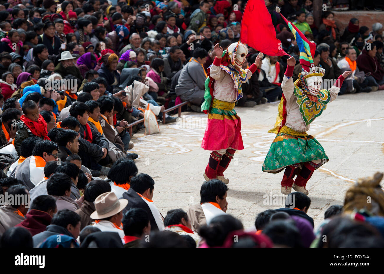 Zoige, China's Sichuan Province. 4th Mar, 2015. Monks perform a ...