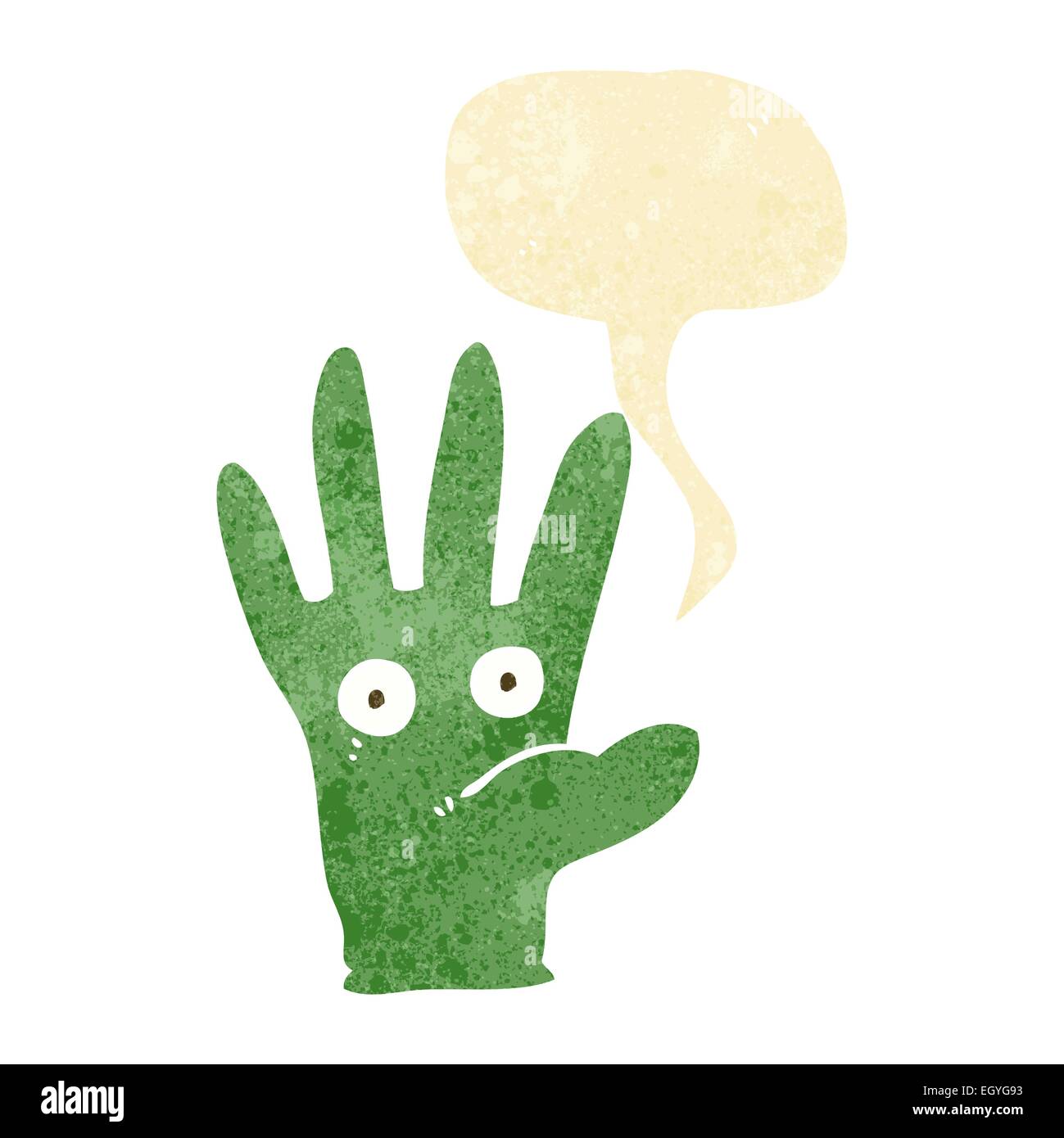 cartoon hand with eyes with speech bubble Stock Vector Image & Art - Alamy