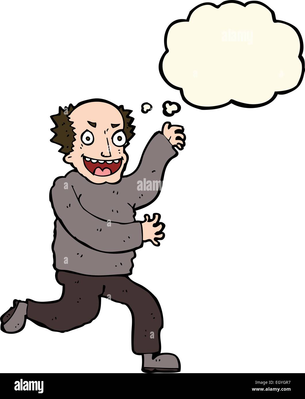 cartoon evil old man with thought bubble Stock Vector Image & Art - Alamy