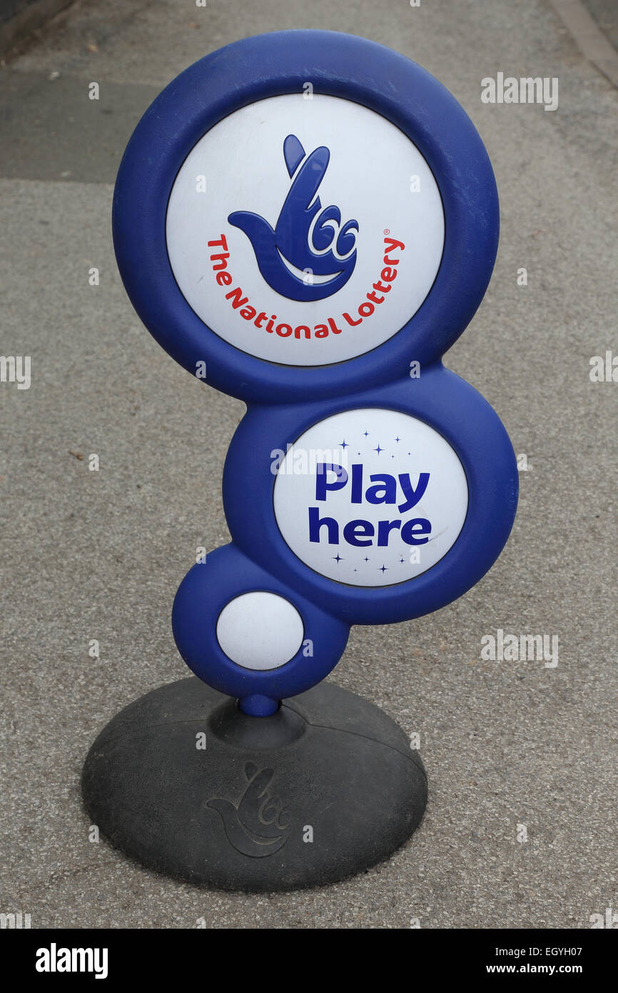 National Lottery Sign Stock Photo - Alamy