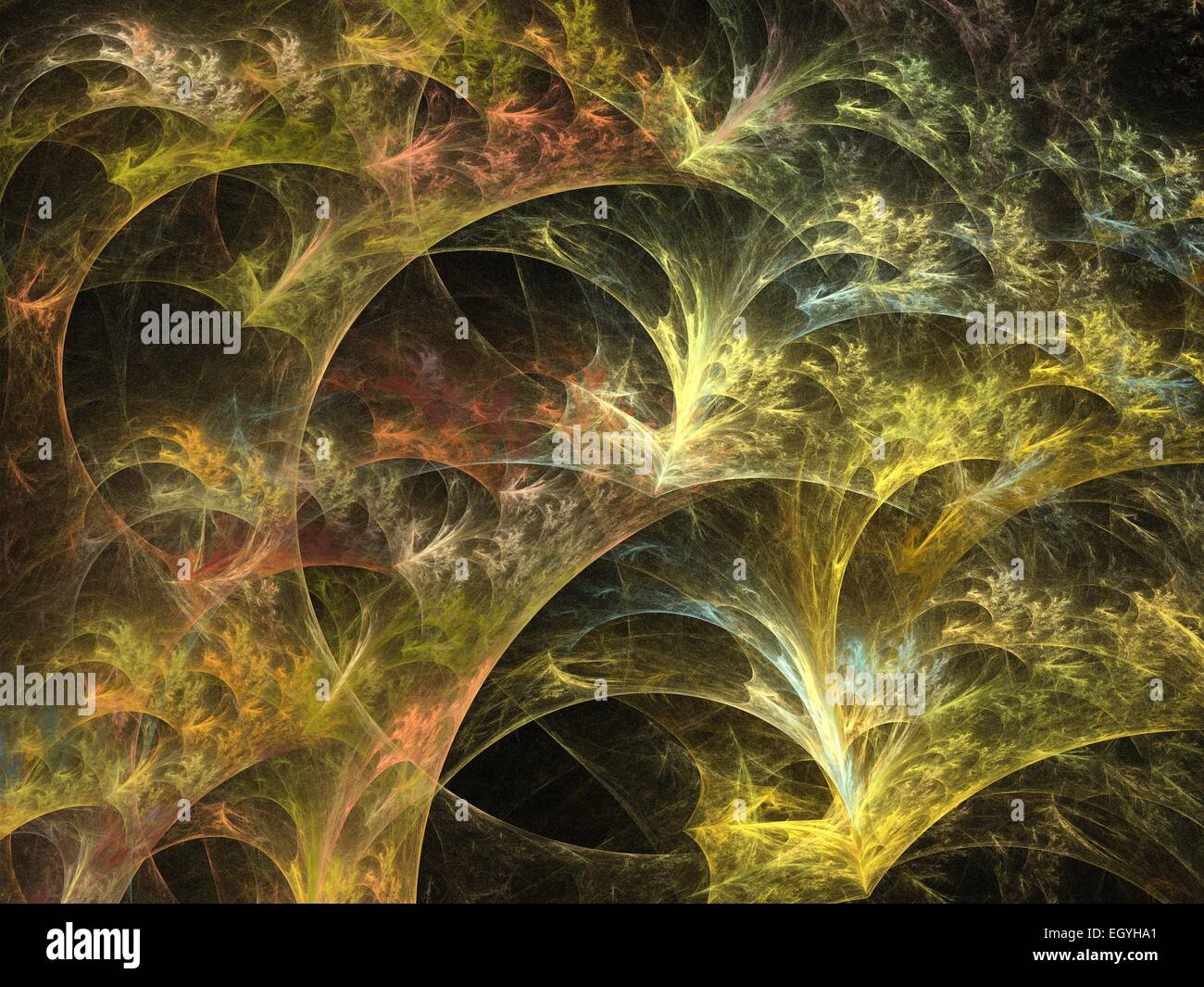 Abstract shapes made of fractal textures Stock Photo - Alamy