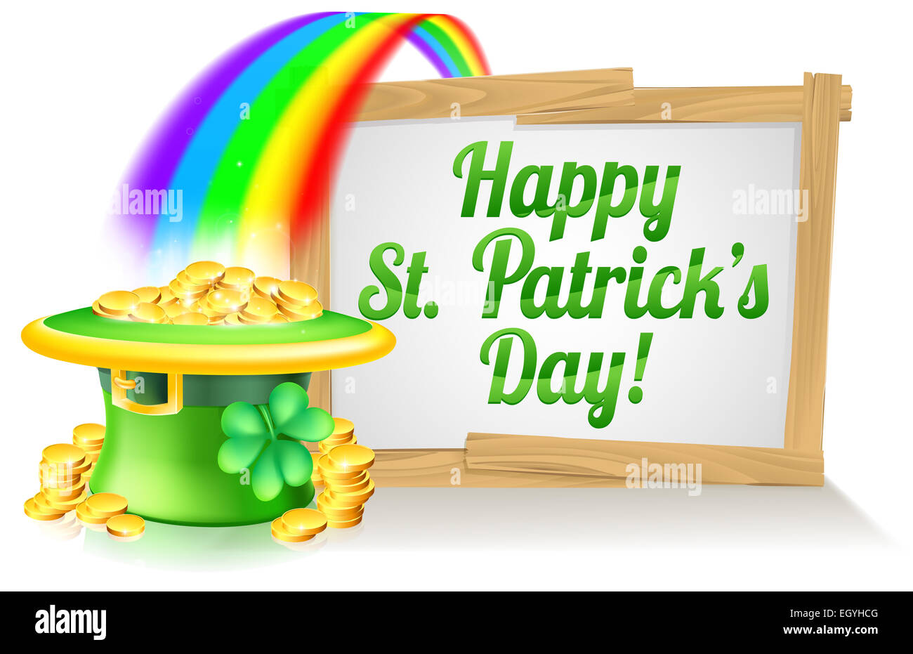 A St Patricks Day sign Happy reading St Patricks Day with a Leprechaun ...
