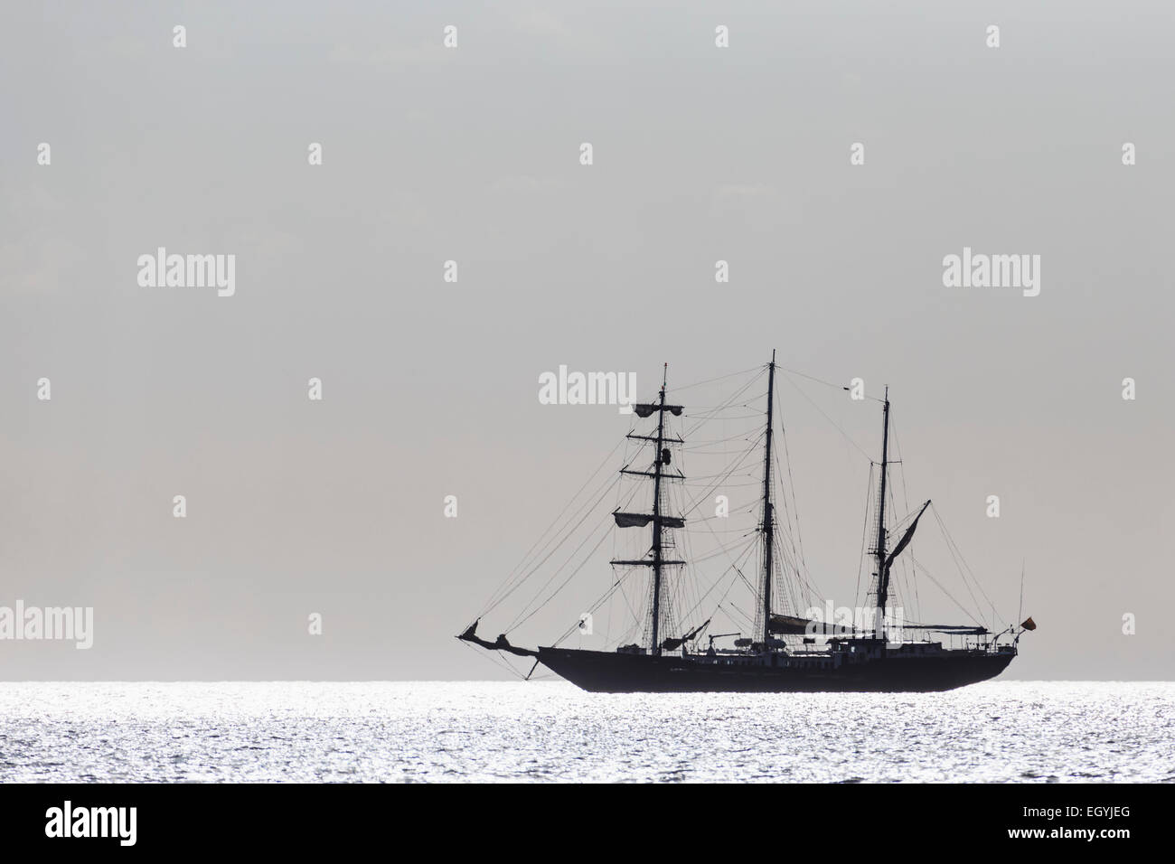 Pacific Ocean, sailing ship at Galapagos Islands Stock Photo - Alamy