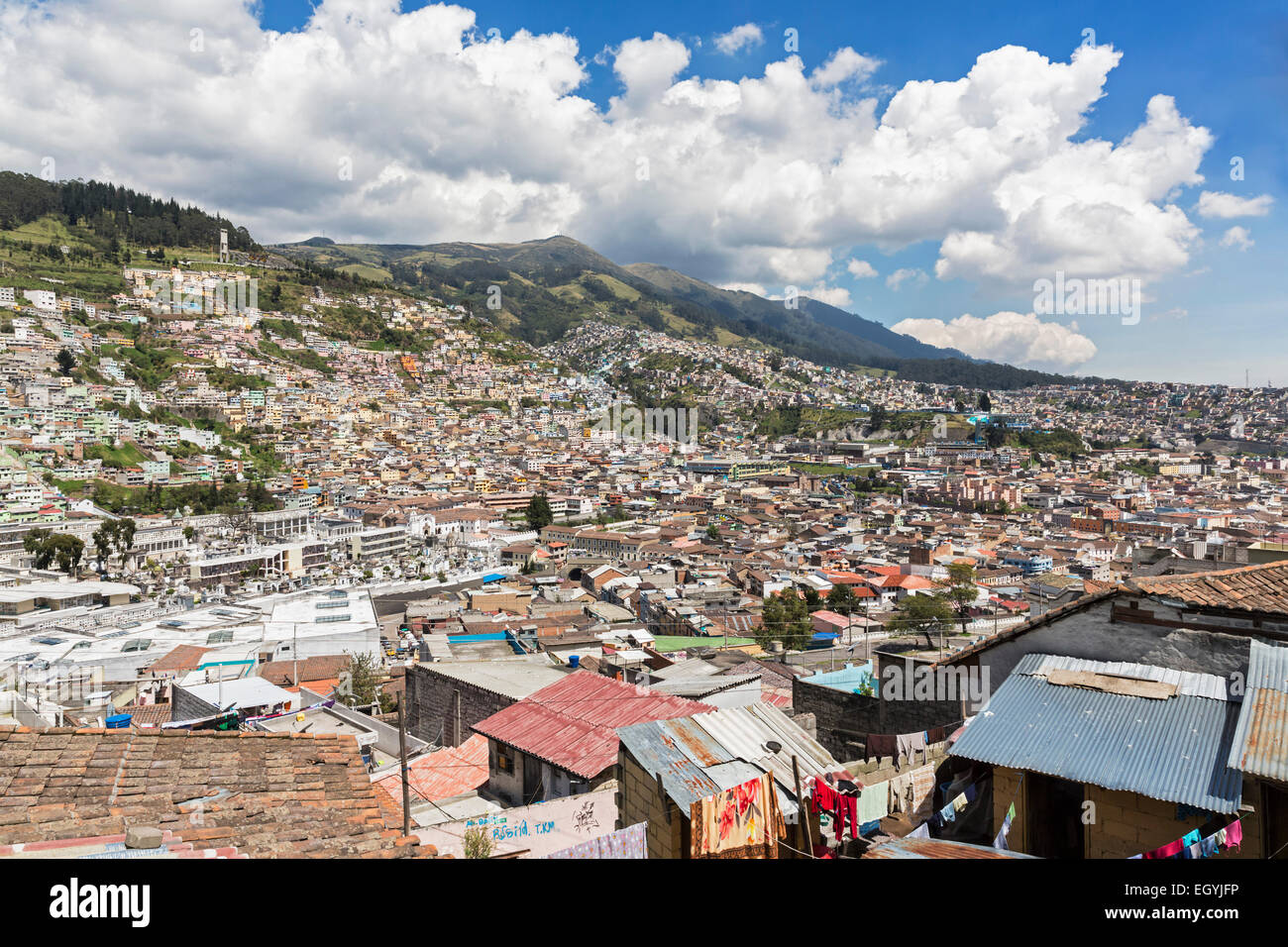 Ecuador, Quito, cityscape with slum Stock Photo - Alamy