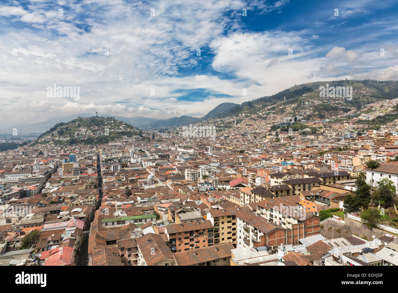 Ecuador, Quito, cityscape with El Panecillo Stock Photo - Alamy