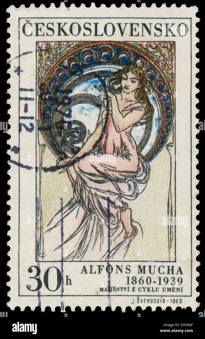 CZECHOSLOVAKIA - CIRCA 1969: A stamp printed in Czechoslovakia shows ...