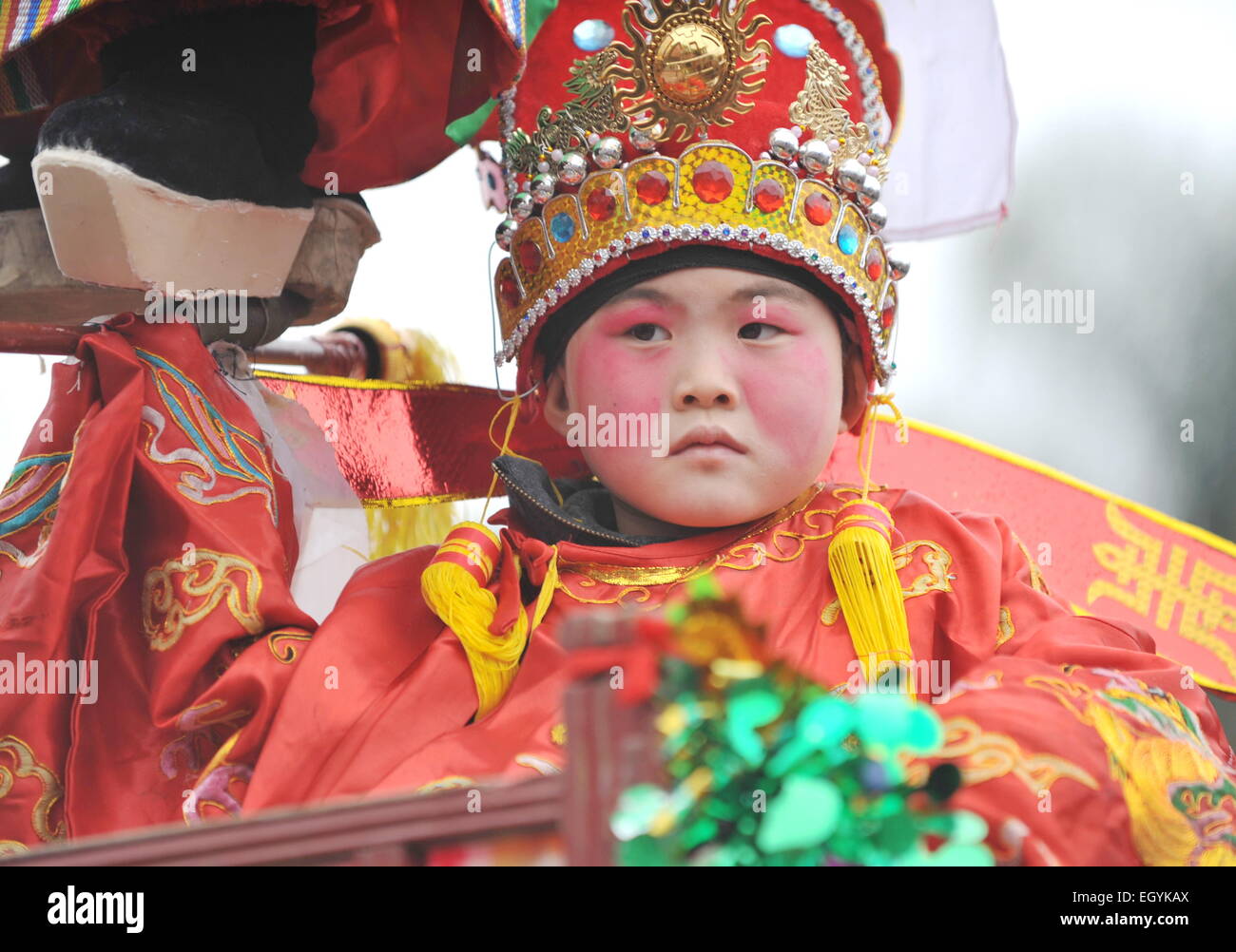 Longyan, China's Fujian Province. 4th Mar, 2015. A child takes part in ...