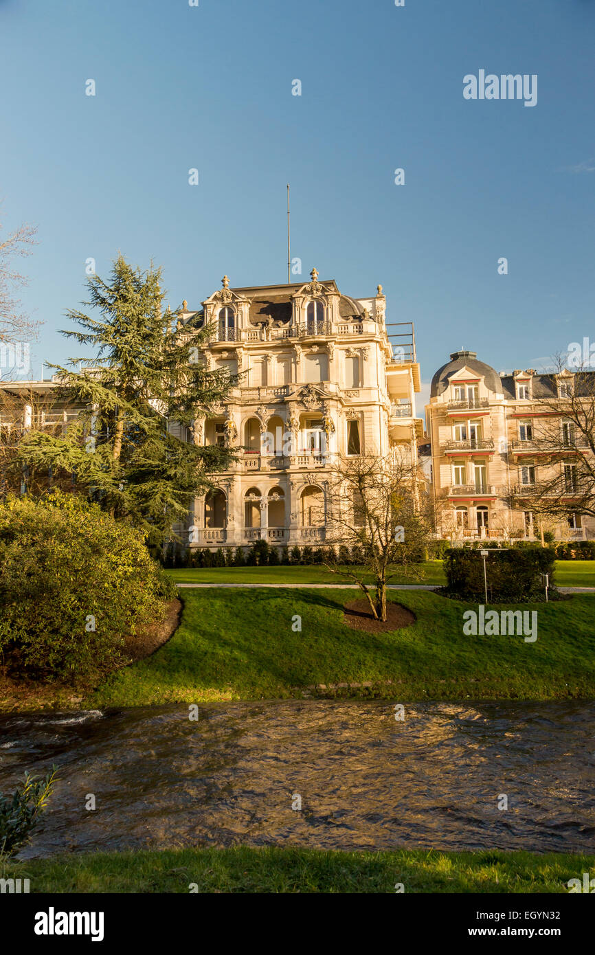 Germany, Baden-Baden, historical buildings at River Oos Stock Photo - Alamy