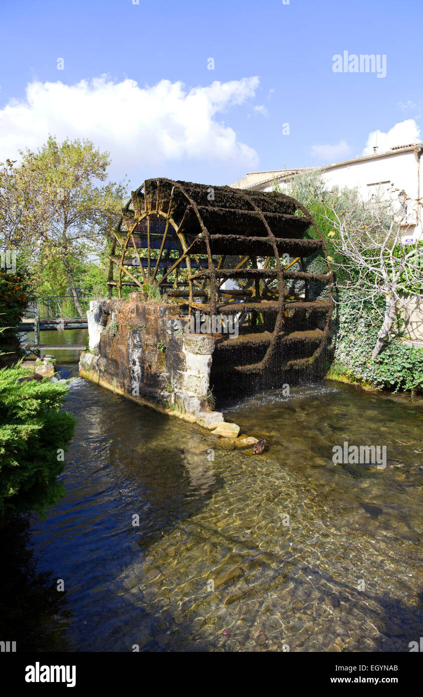 TheTourelles water wheel, constructed by royal decree in 1832, still ...