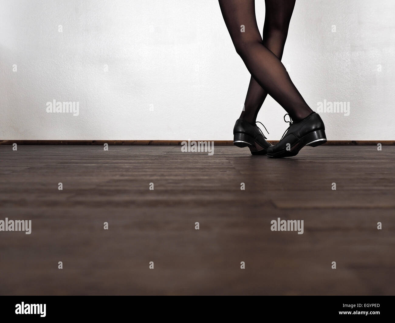 Legs of step dancing woman Stock Photo - Alamy