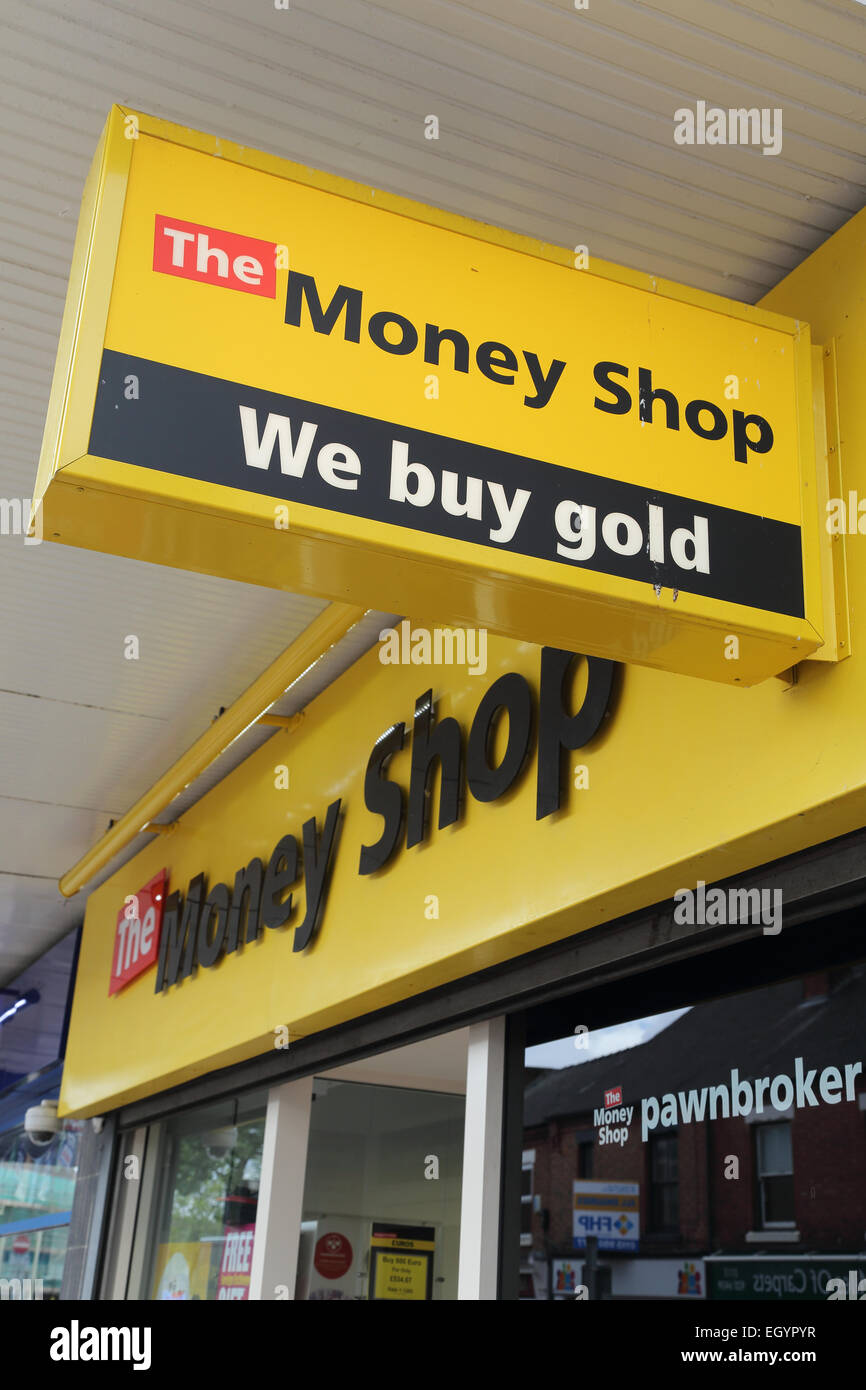 Sign advertising purchase of gold Stock Photo - Alamy