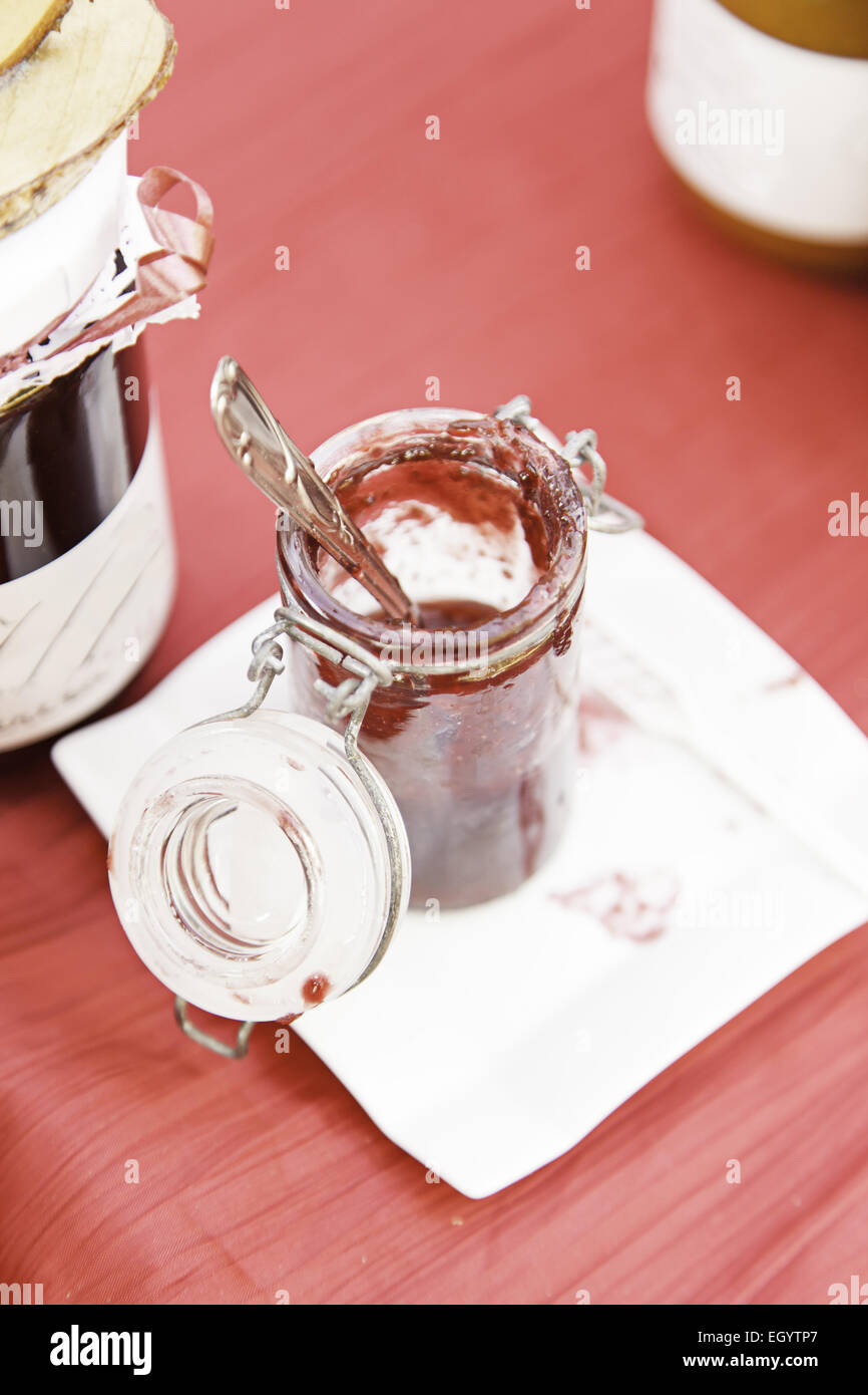 Craft Jam, detail of a sweet fruit product handmade Stock Photo - Alamy