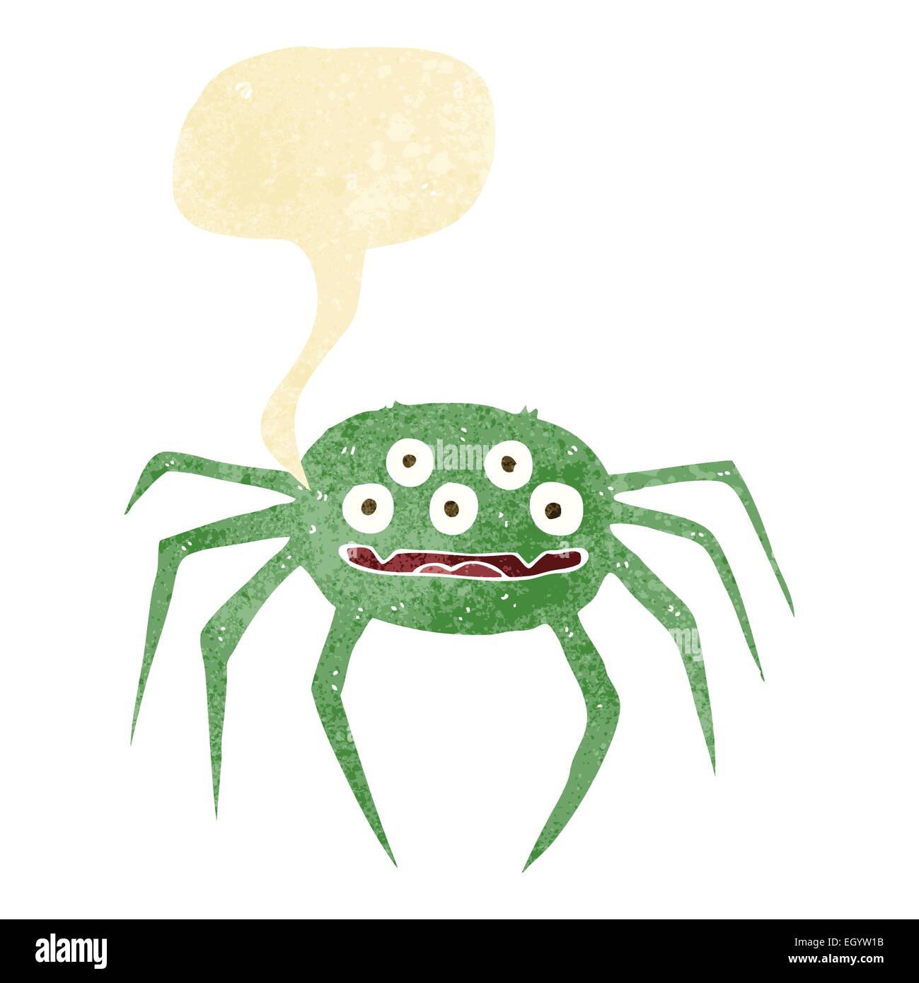 cartoon halloween spider with speech bubble Stock Vector Image & Art ...