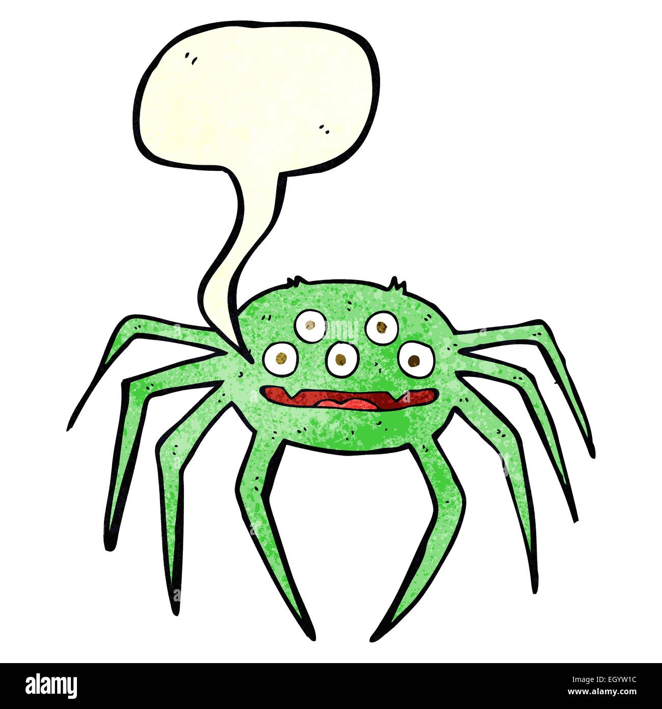 cartoon halloween spider with speech bubble Stock Vector Image & Art ...