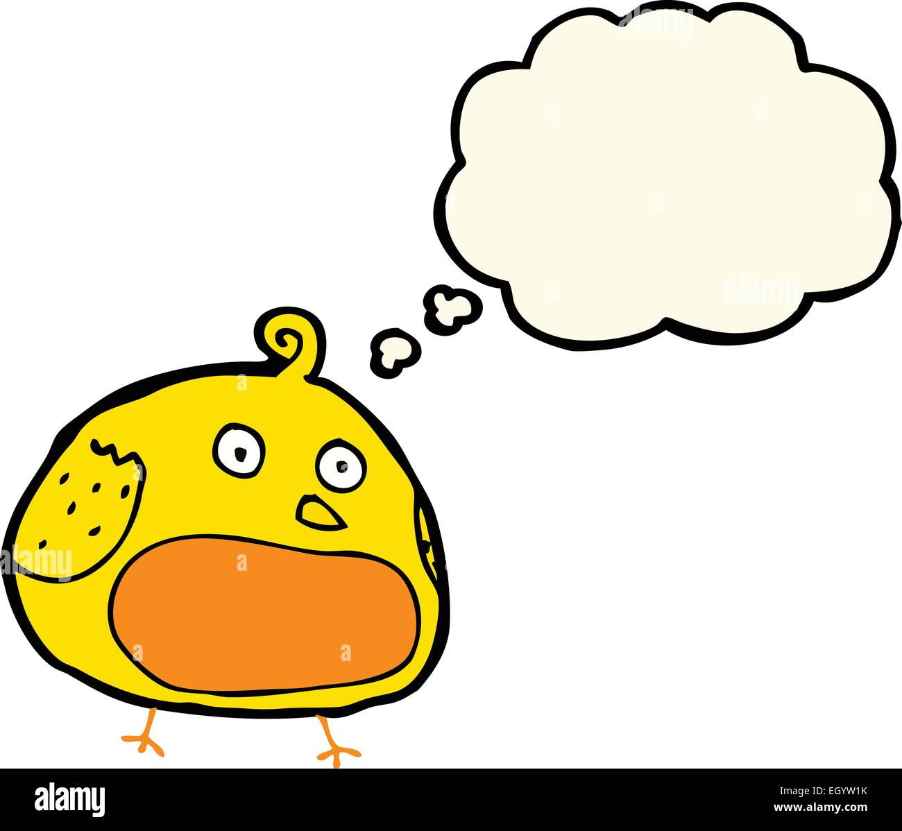 cartoon fat bird with thought bubble Stock Vector Image & Art - Alamy