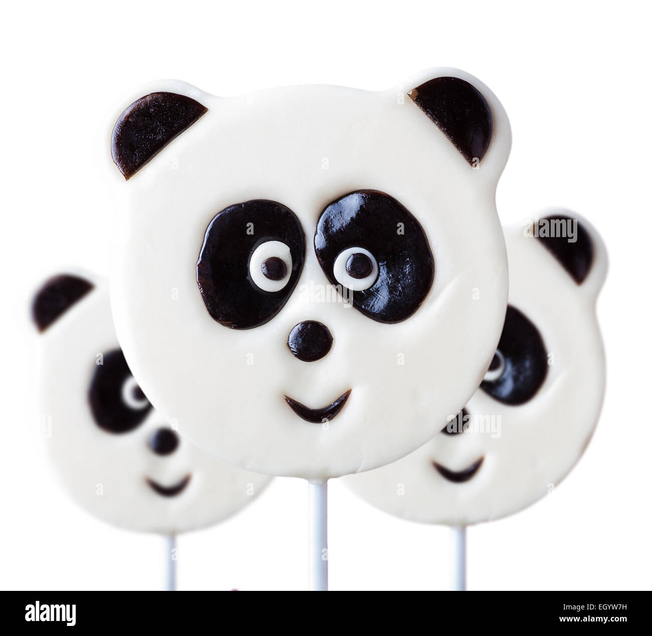 lollipop form of an panda isolated on a white background Stock Photo ...