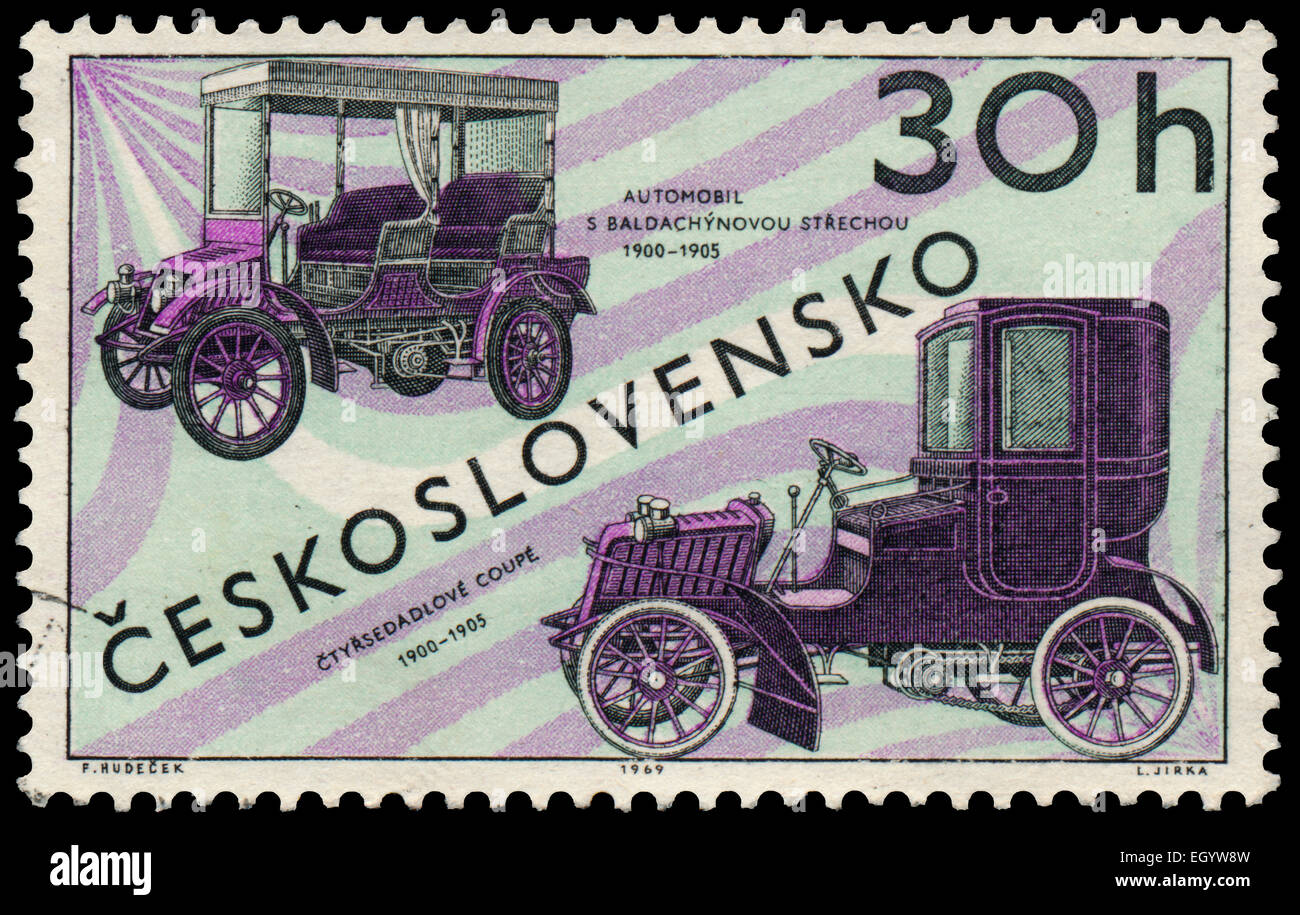 CZECHOSLOVAKIA - CIRCA 1969: Stamp printed by Czechoslovakia shows old ...
