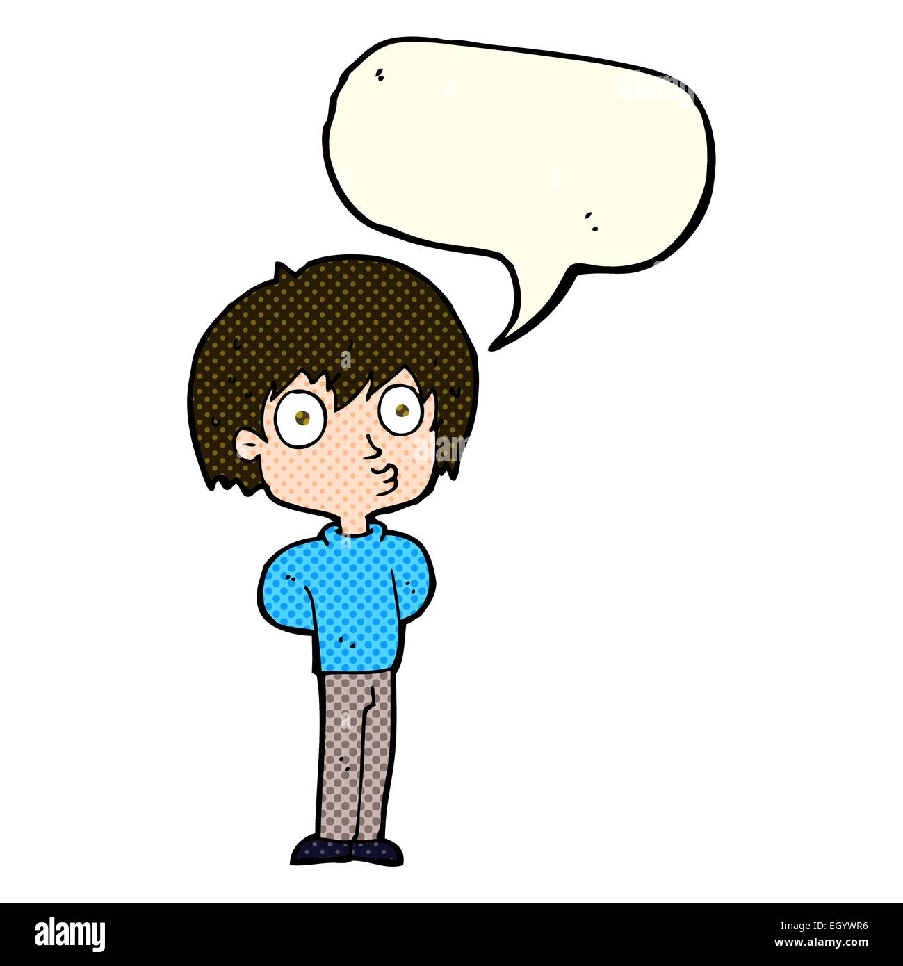 cartoon impressed boy with speech bubble Stock Vector Image & Art - Alamy