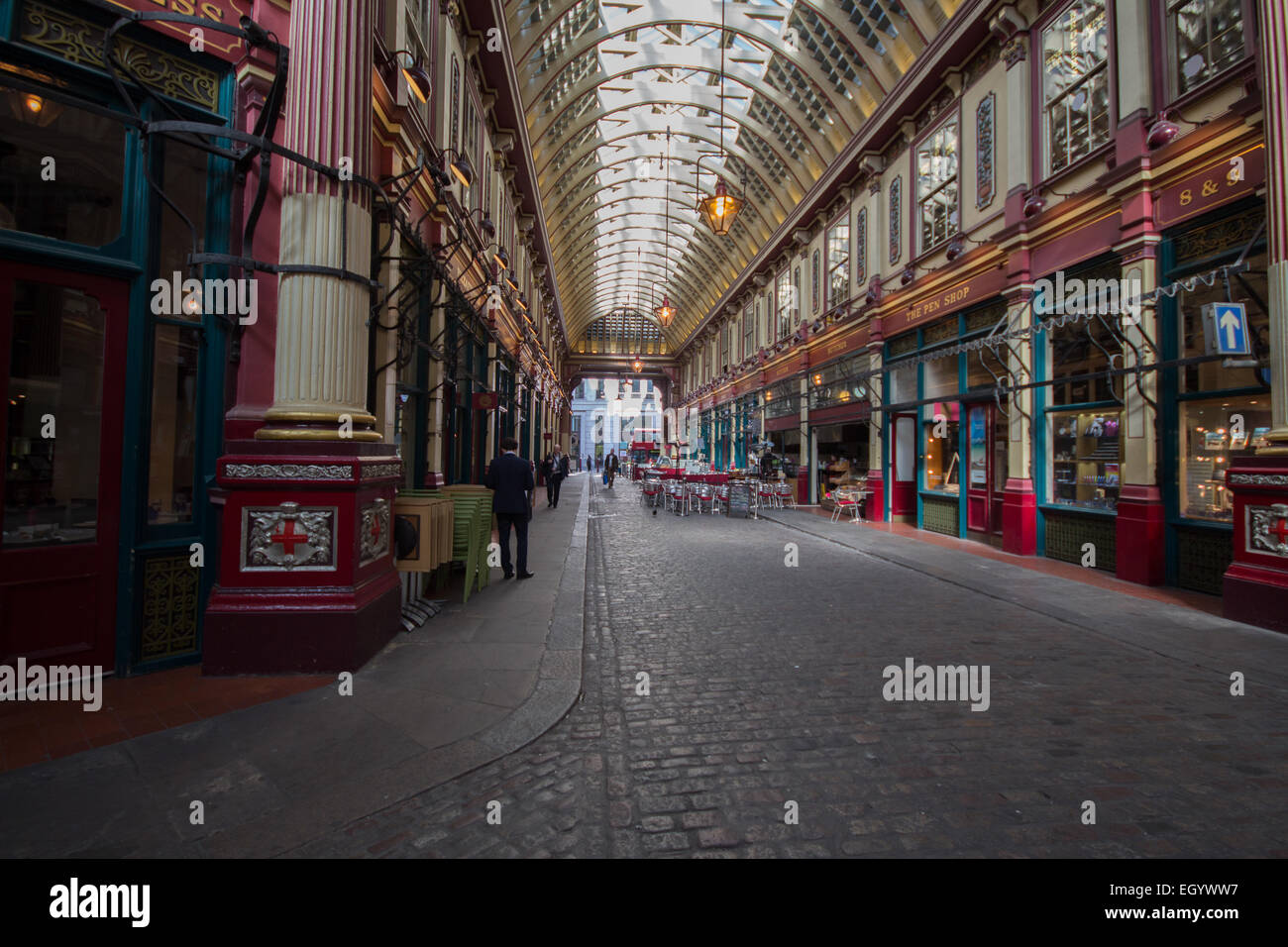 Leadenhall covered street market London UK Stock Photo - Alamy