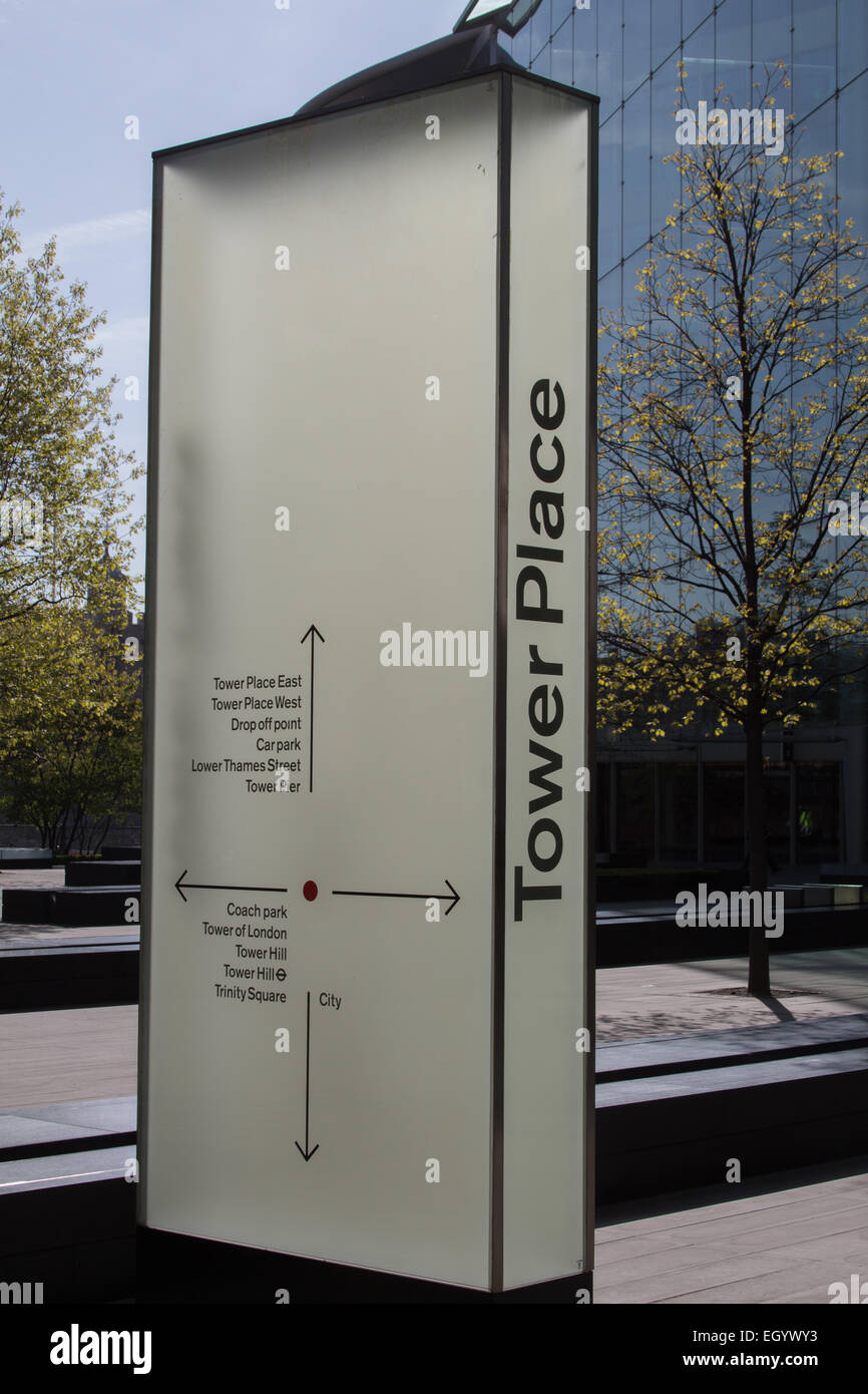 Tower Place sign, Tower Hill, London UK Stock Photo - Alamy