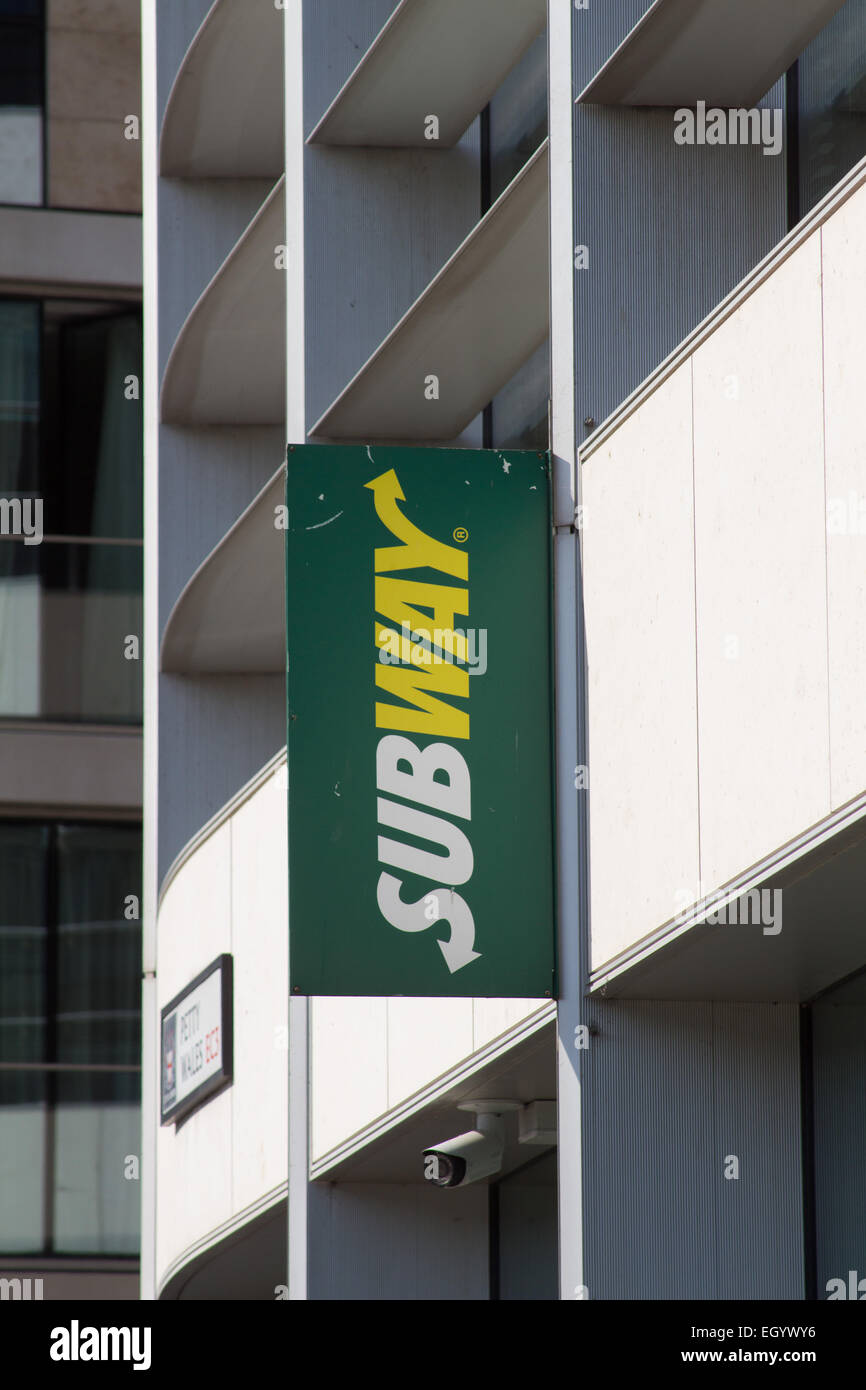 Subway restaurant sign Stock Photo - Alamy