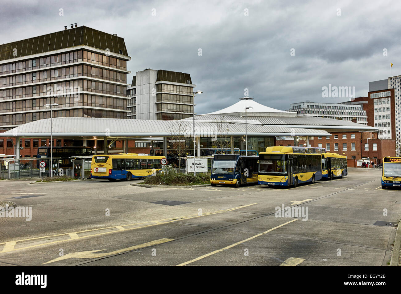 Norwich bus station Stock Photo - Alamy