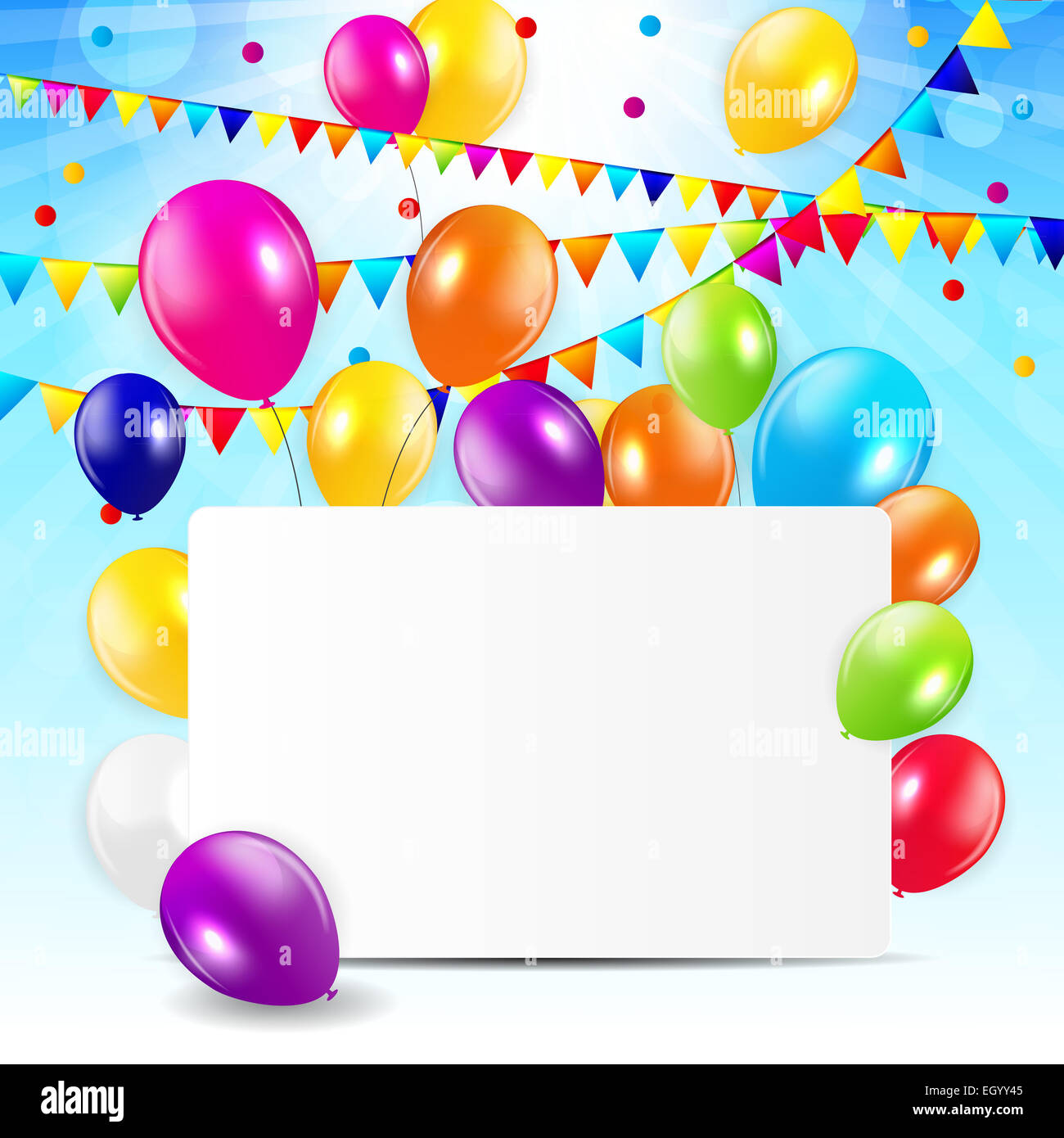Colored Balloons Background, Vector Illustration Stock Photo - Alamy