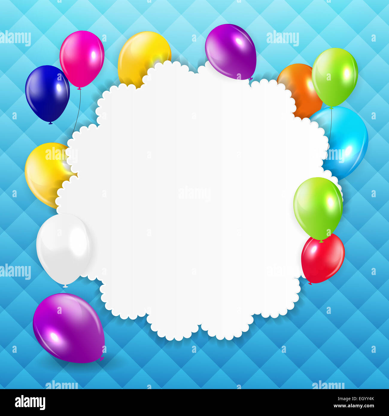 Colored Balloons Background, Vector Illustration Stock Photo - Alamy