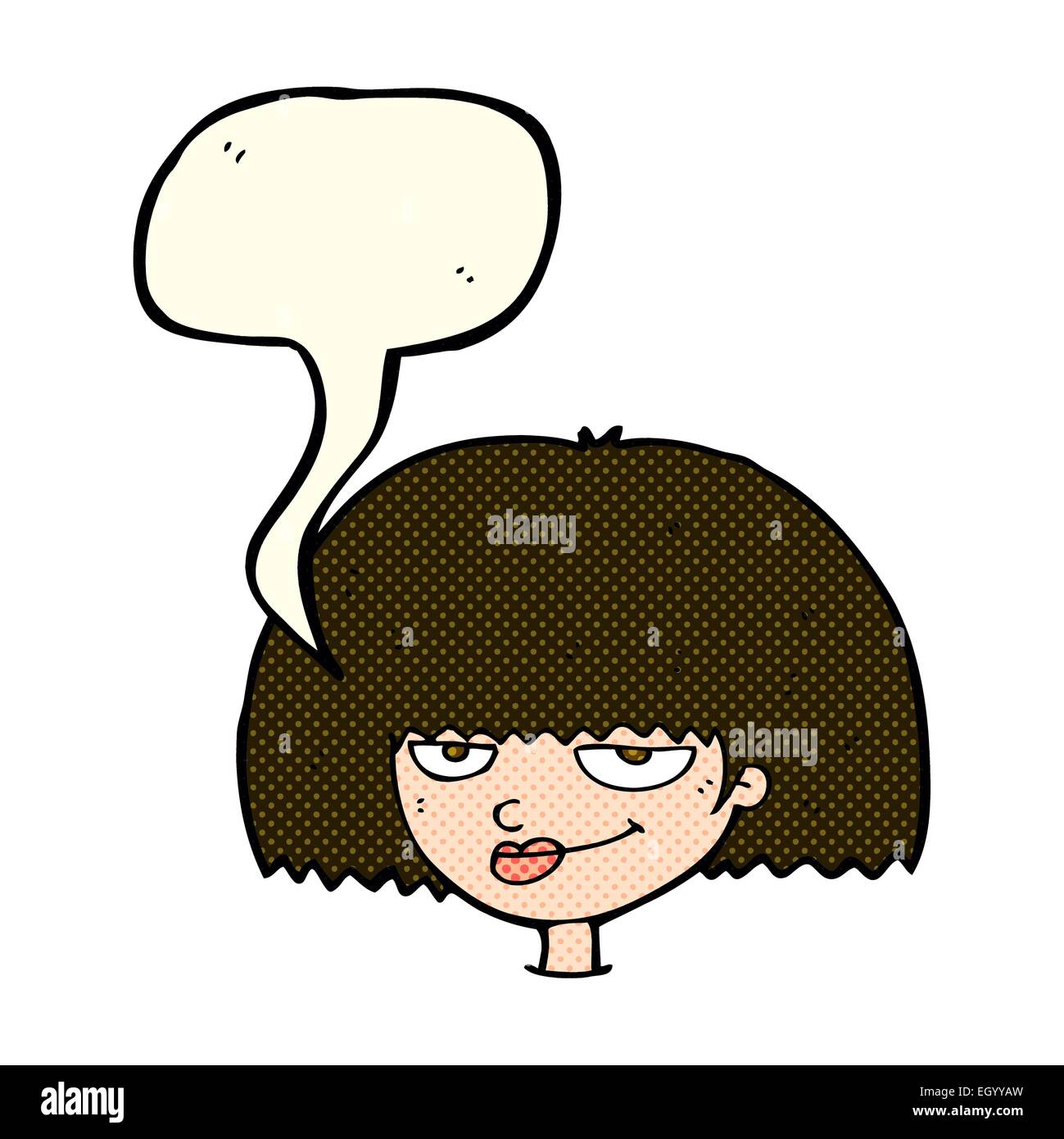 cartoon mean female face with speech bubble Stock Vector Image & Art ...