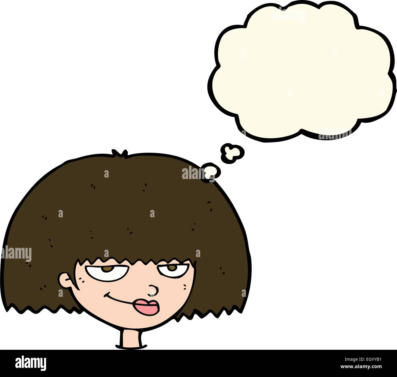 Cartoon mean female face Stock Vector Images - Alamy