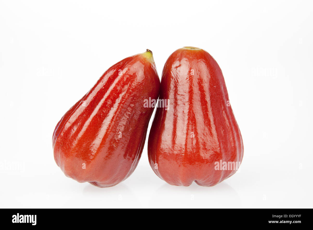 Two rose apple on a white background Stock Photo - Alamy
