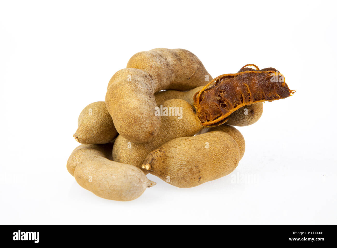 group of sweet tamarind on a white background Stock Photo - Alamy