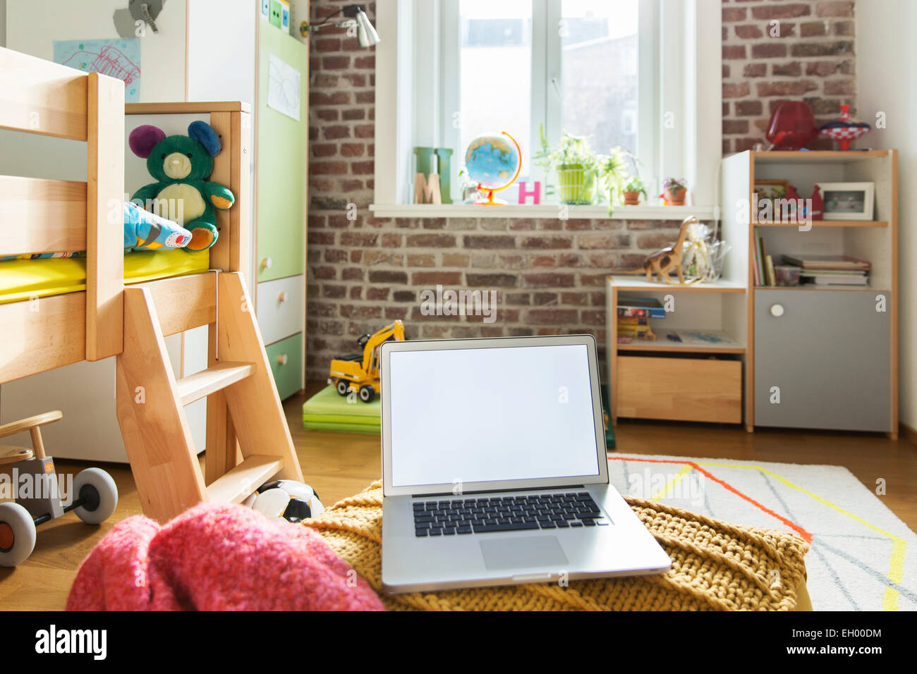 Laptop in children's room Stock Photo - Alamy
