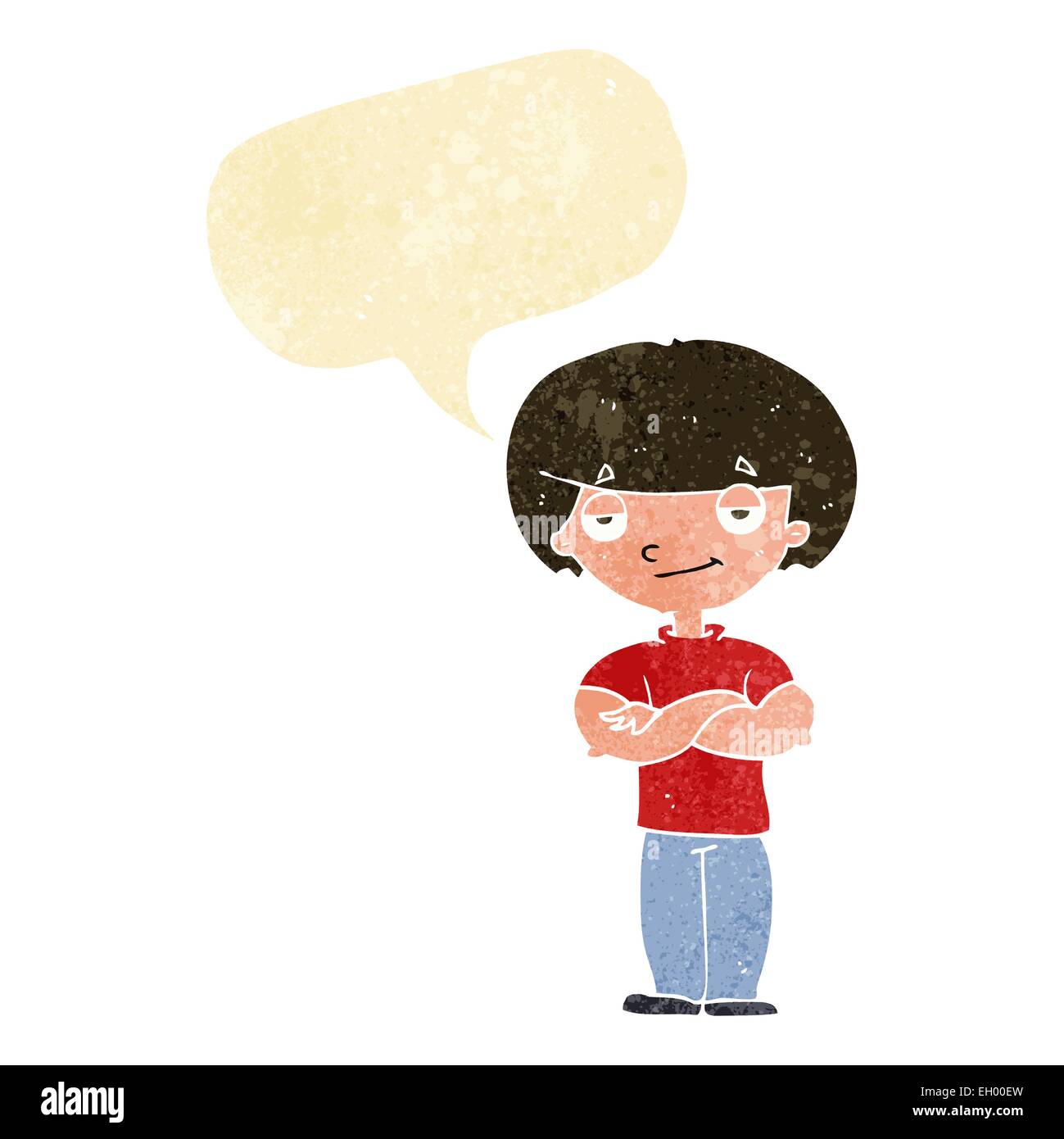 cartoon smug looking man with speech bubble Stock Vector Image & Art ...
