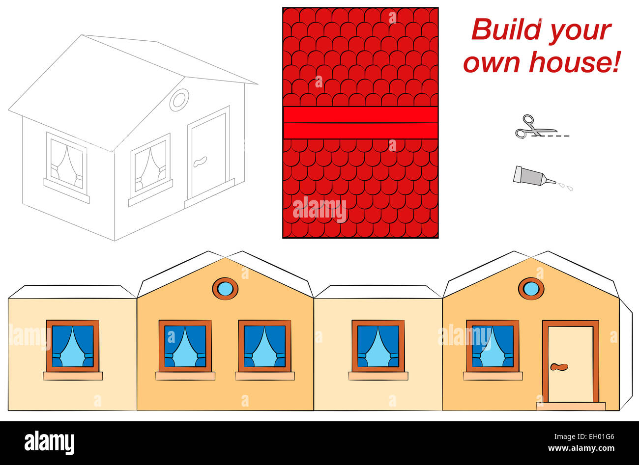 Cardboard house cut out hi-res stock photography and images - Alamy