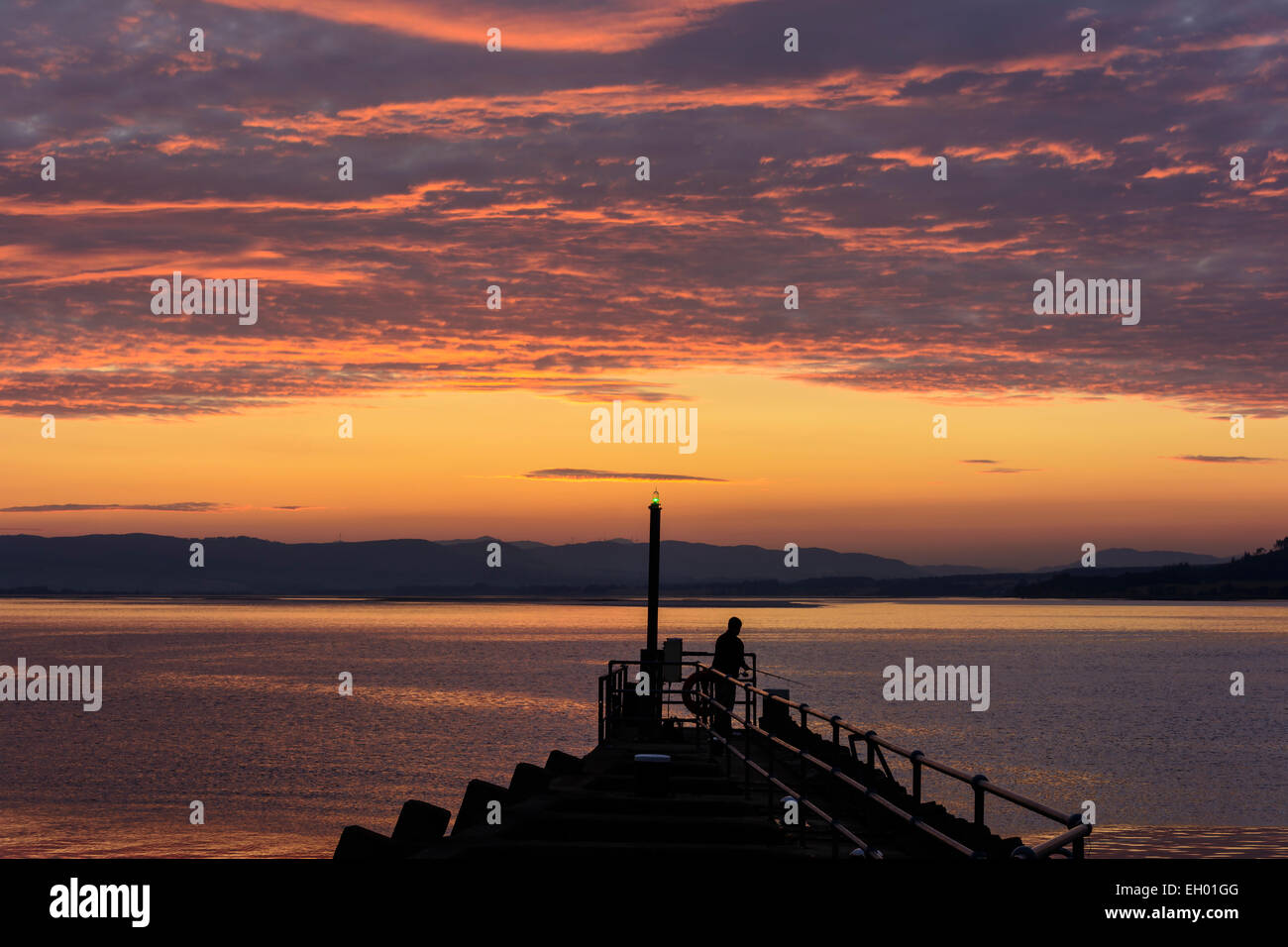 Sunset at Clachnaharry, Inverness, Scotland, United Kingdom Stock Photo ...