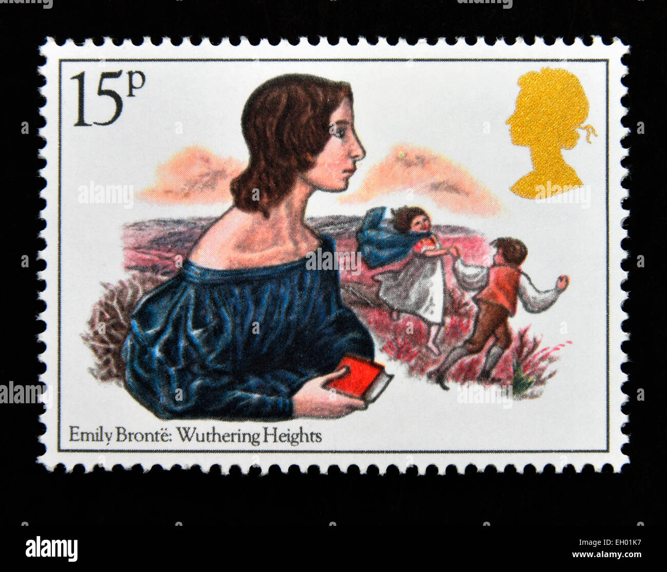 Postage stamp. Great Britain. Queen Elizabeth II. 1980.Famous ...