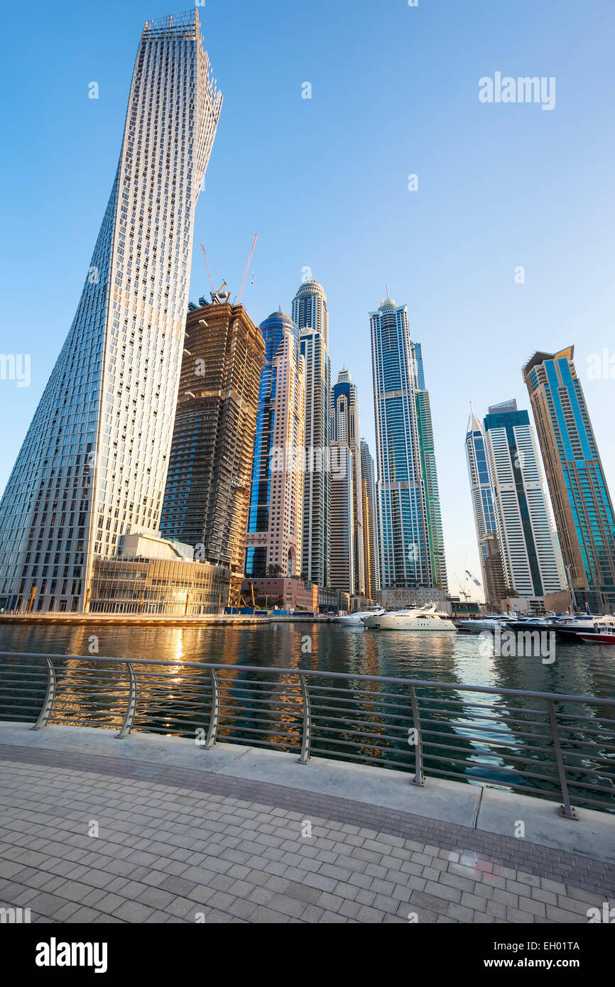 Vertical view of Skyscrapers in Dubai marina, UAE Stock Photo - Alamy