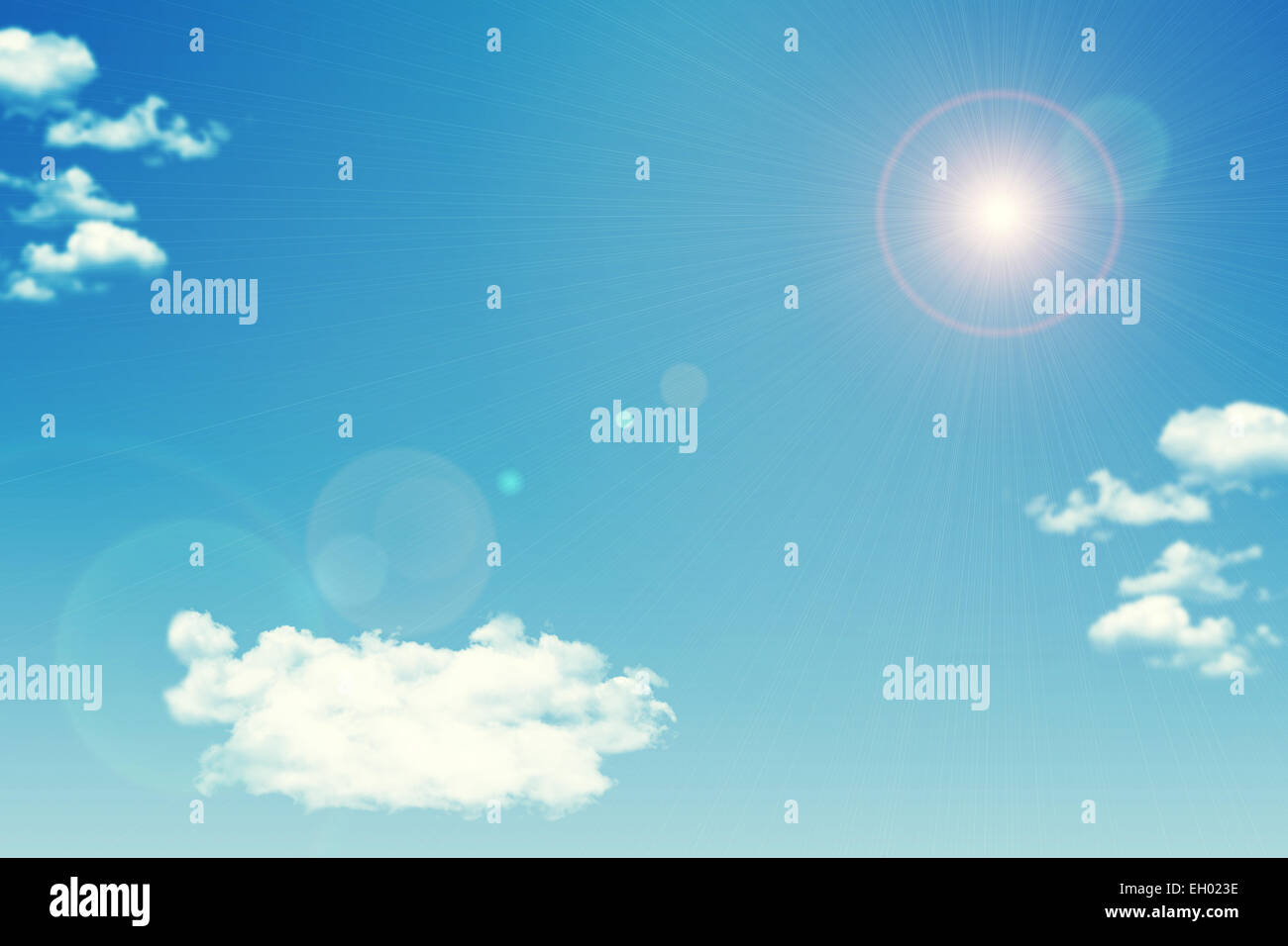 Shot from ground. Background of clouds, sun Stock Photo - Alamy
