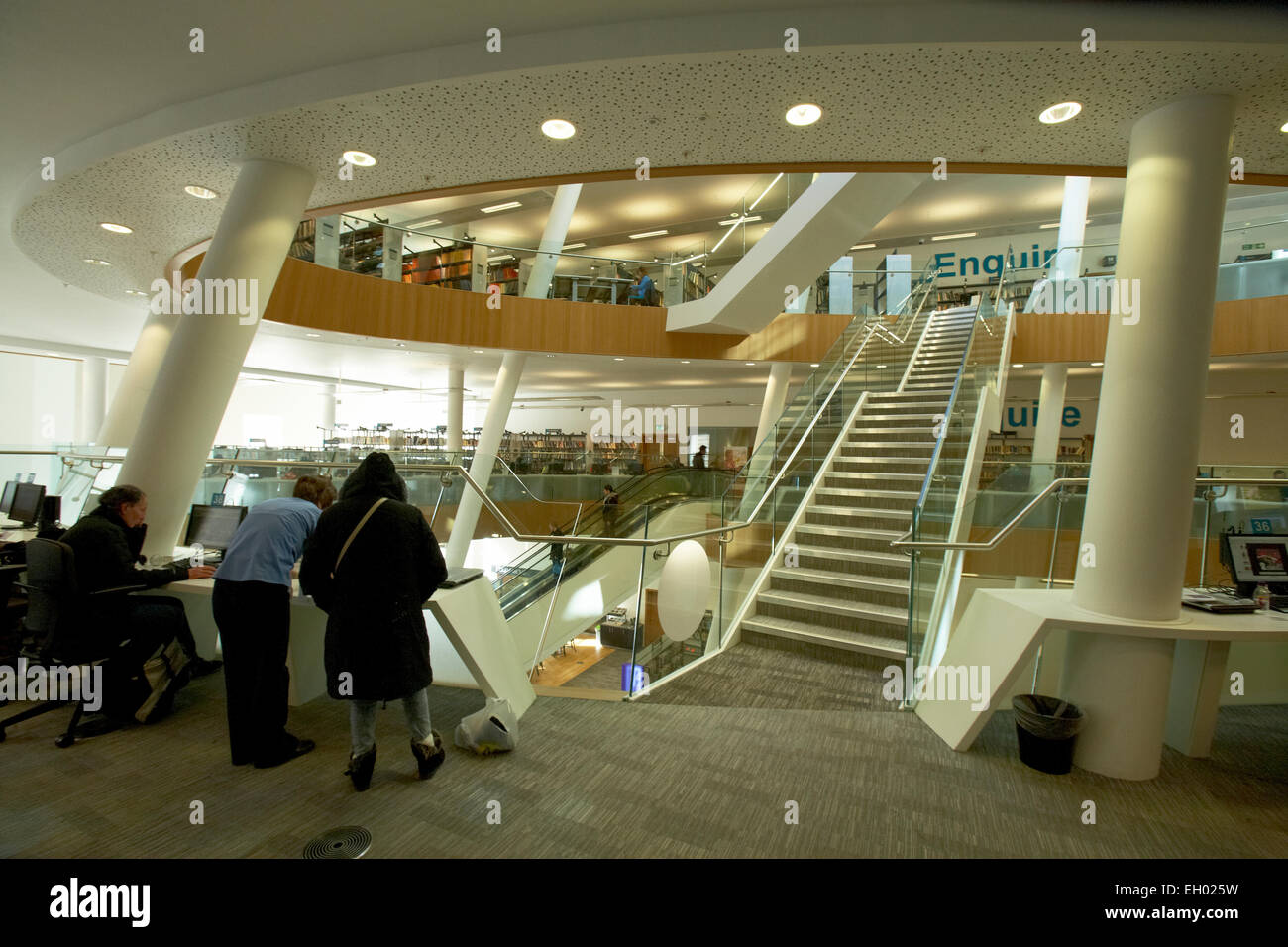 Interior Central Library Liverpool Merseyside UK Stock Photo - Alamy