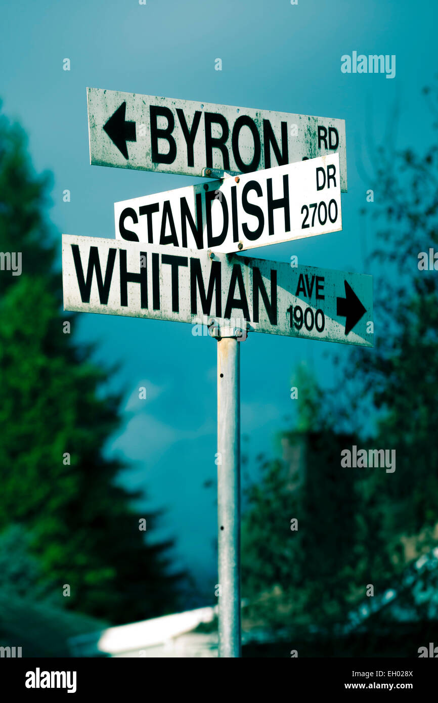 Canada, Vancouver, Street signs Stock Photo - Alamy